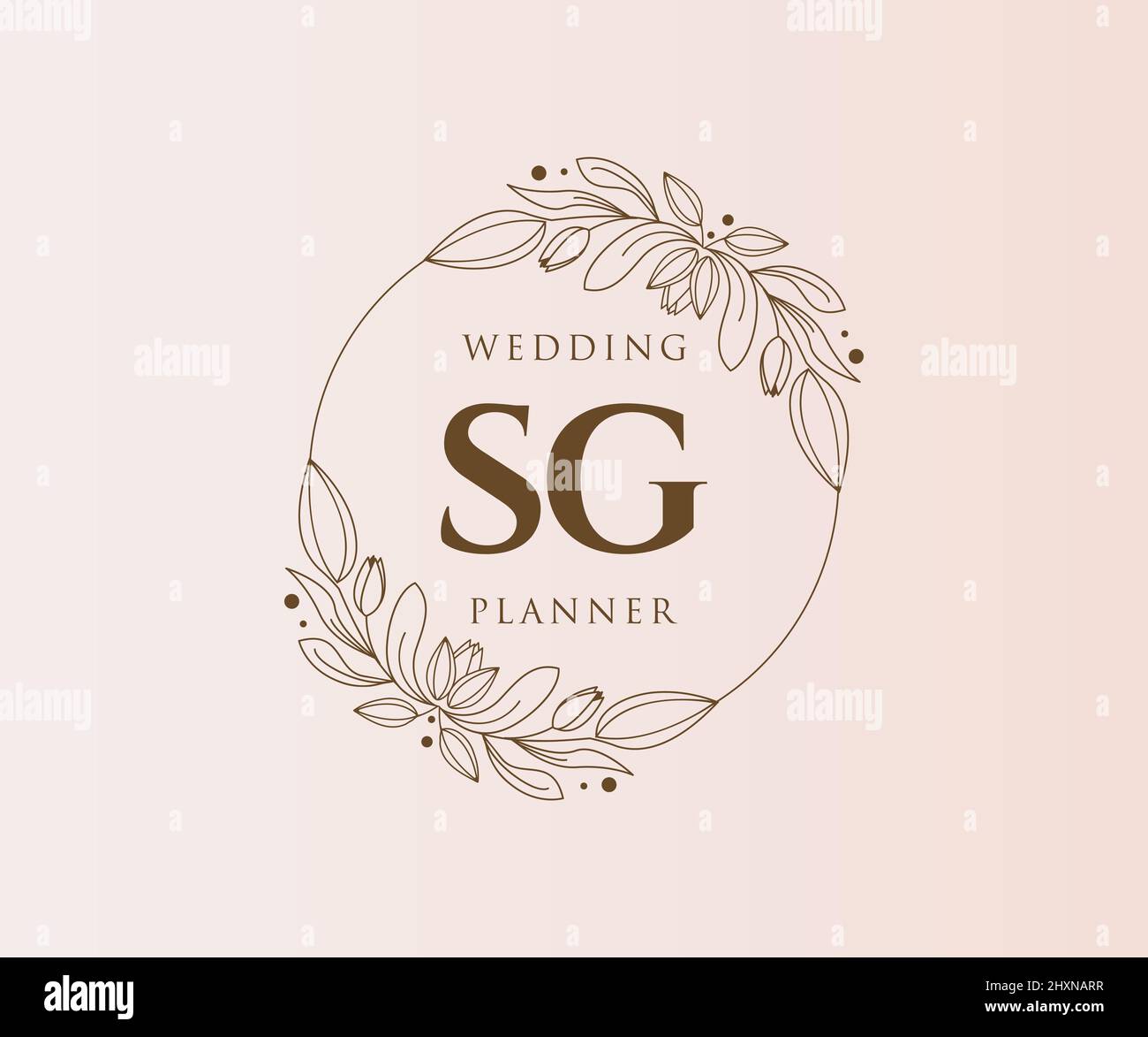 SG Initials letter Wedding monogram logos collection, hand drawn modern ...