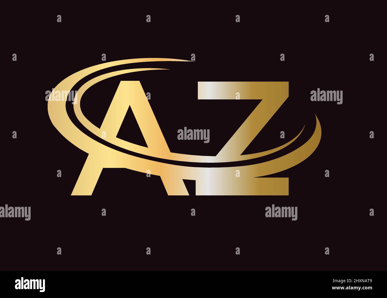 Initial Monogram Letter AZ Logo Design Vector. AZ Logo Design Template ...