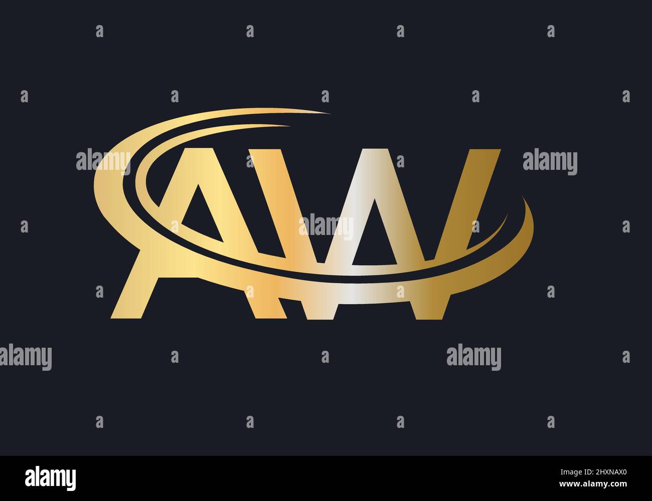 Initial Monogram Letter AW Logo Design Vector. AW Logo Design Template ...