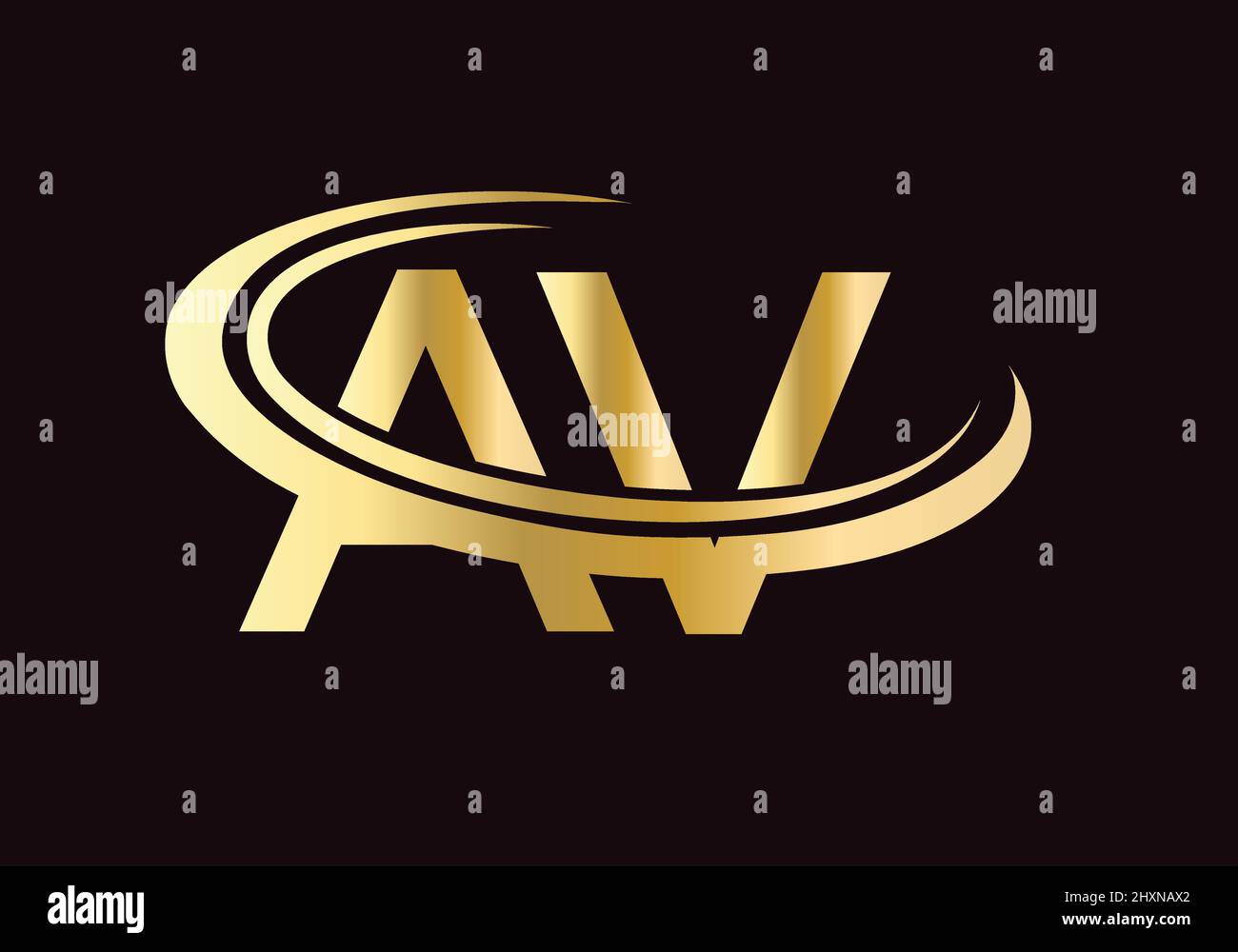 Initial Monogram Letter AV Logo Design Vector. AV Logo Design Template Stock Vector Image & Art ...