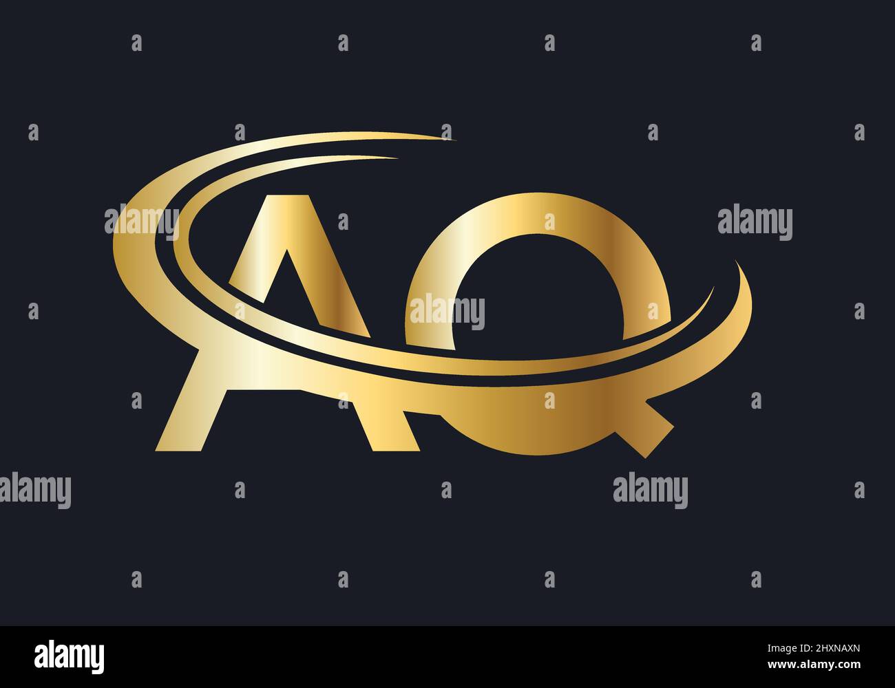 Initial Monogram Letter AQ Logo Design Vector. AQ Logo Design Template ...