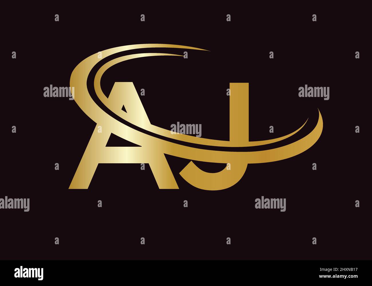 Initial Monogram Letter AJ Logo Design Vector. AJ Logo Design Template ...