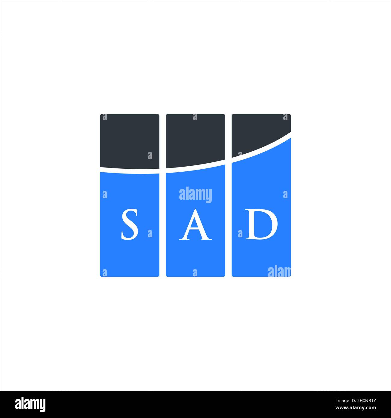 SAD letter logo design on white background. SAD creative initials ...