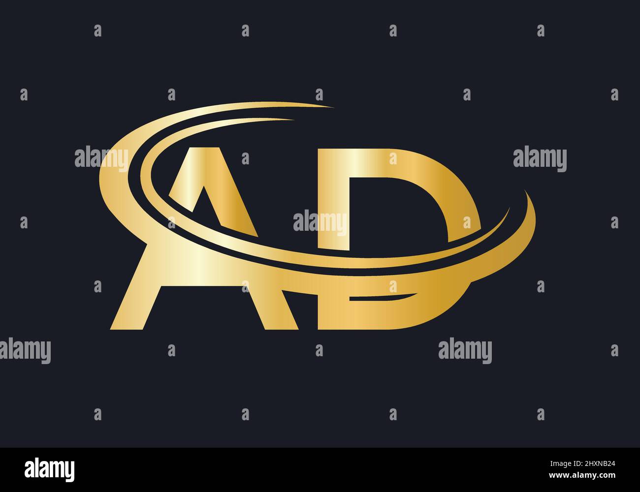 Initial Monogram Letter AD Logo Design Vector. AD Logo Design Template ...