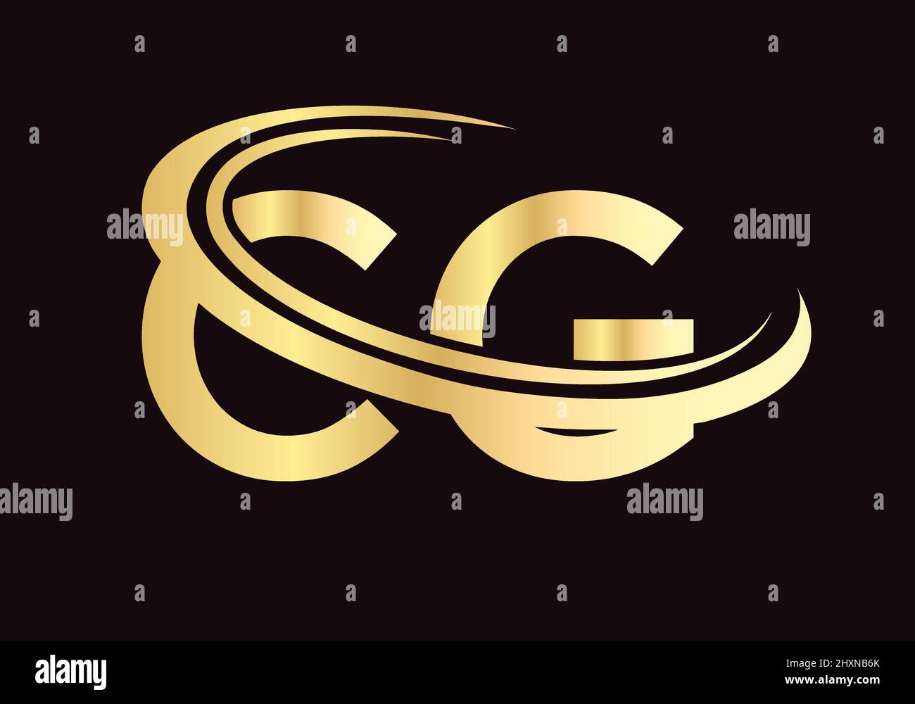 Initial Monogram Letter CG Logo Design Vector. CG Logo Design Template ...
