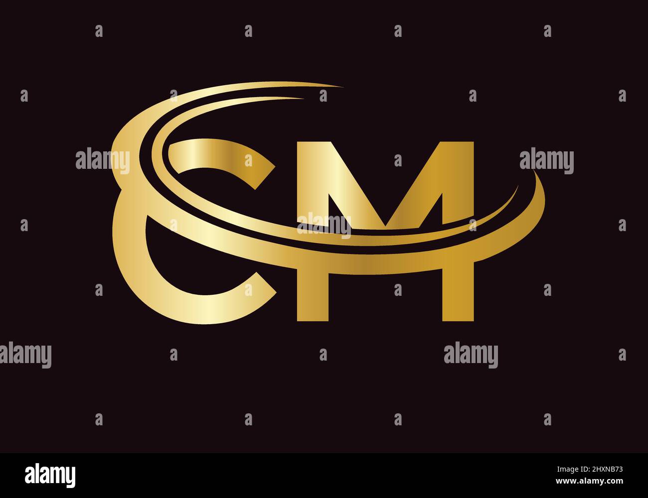 Initial Monogram Letter CM Logo Design Vector. CM Logo Design Template ...