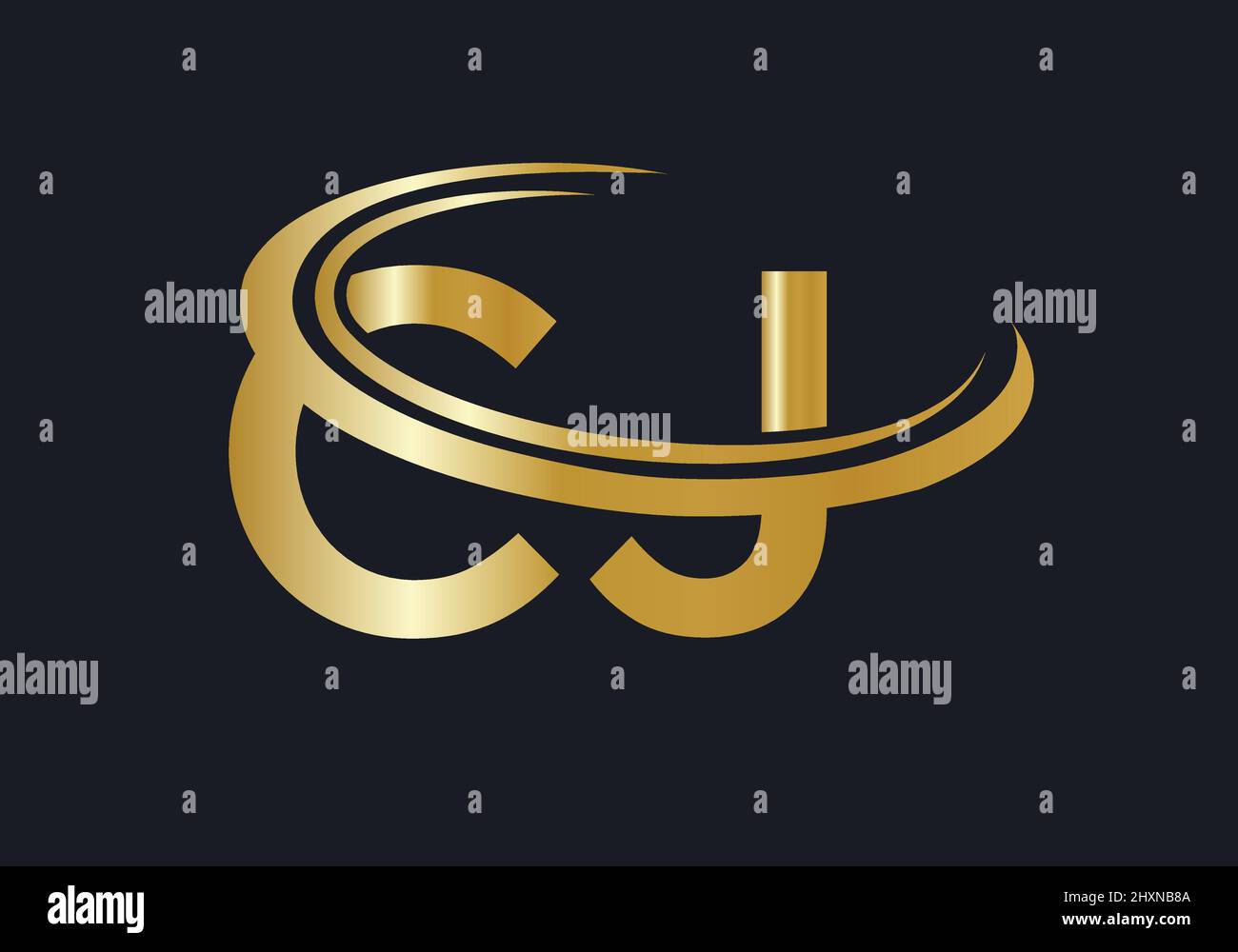 Initial Monogram Letter CJ Logo Design Vector. CJ Logo Design Template Stock Vector Image & Art ...