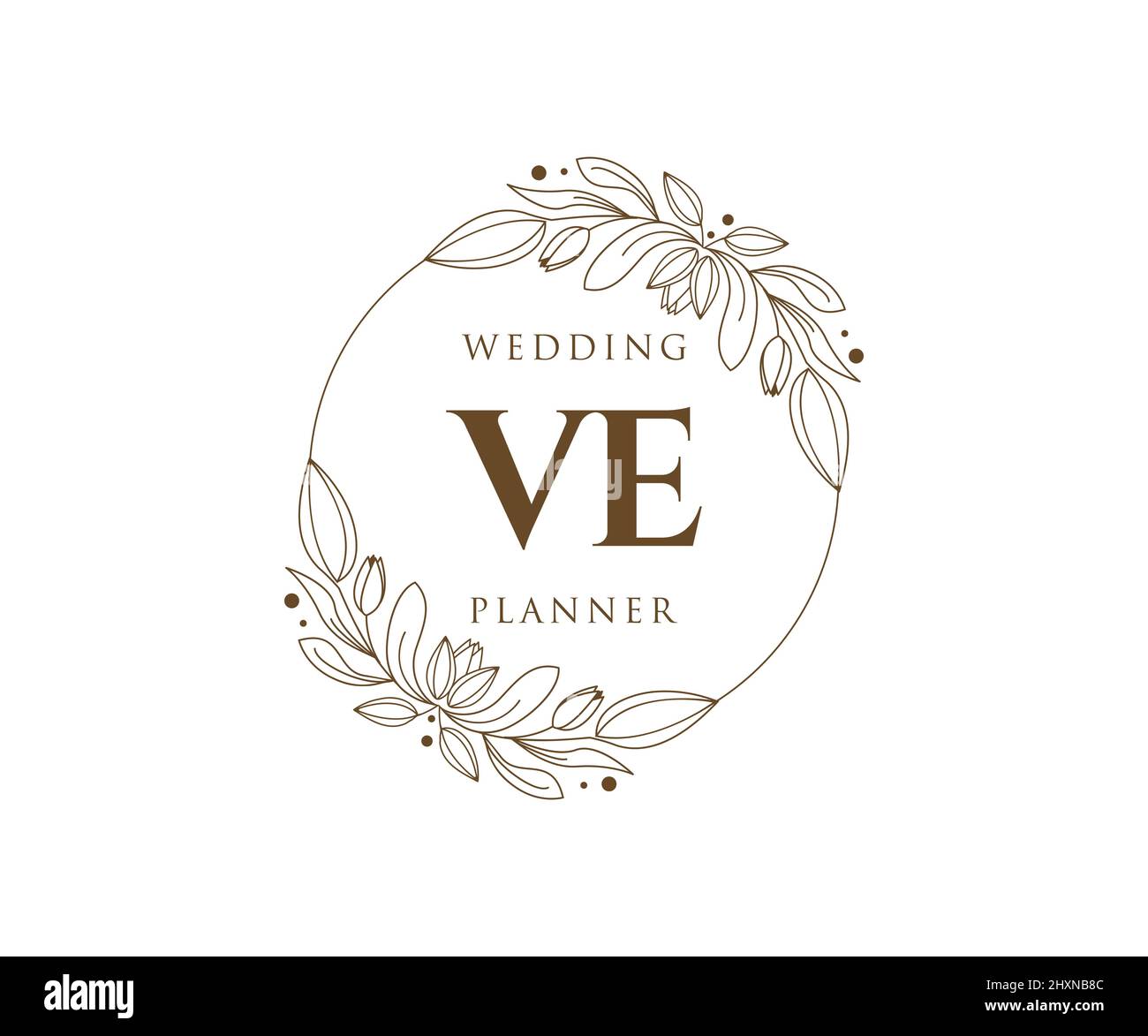 VE Initials letter Wedding monogram logos collection, hand drawn modern ...