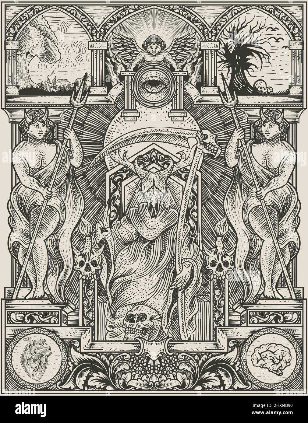 Devil king crown hi-res stock photography and images - Alamy