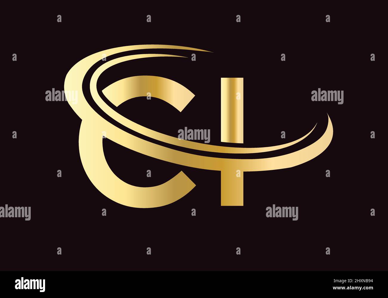 Initial Monogram Letter CI Logo Design Vector. CI Logo Design Template Stock Vector Image & Art ...