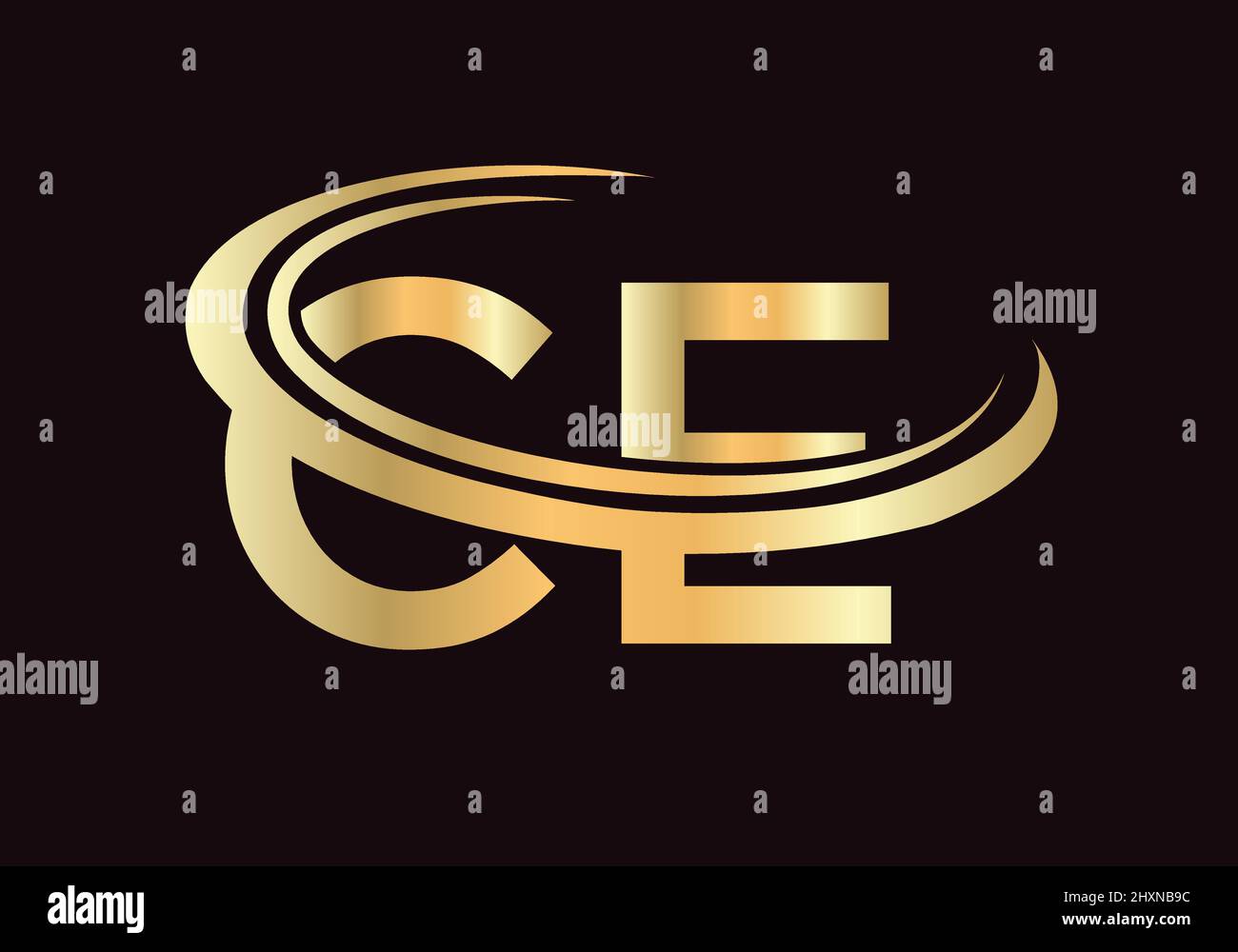 Initial Monogram Letter CE Logo Design Vector. CE Logo Design Template ...