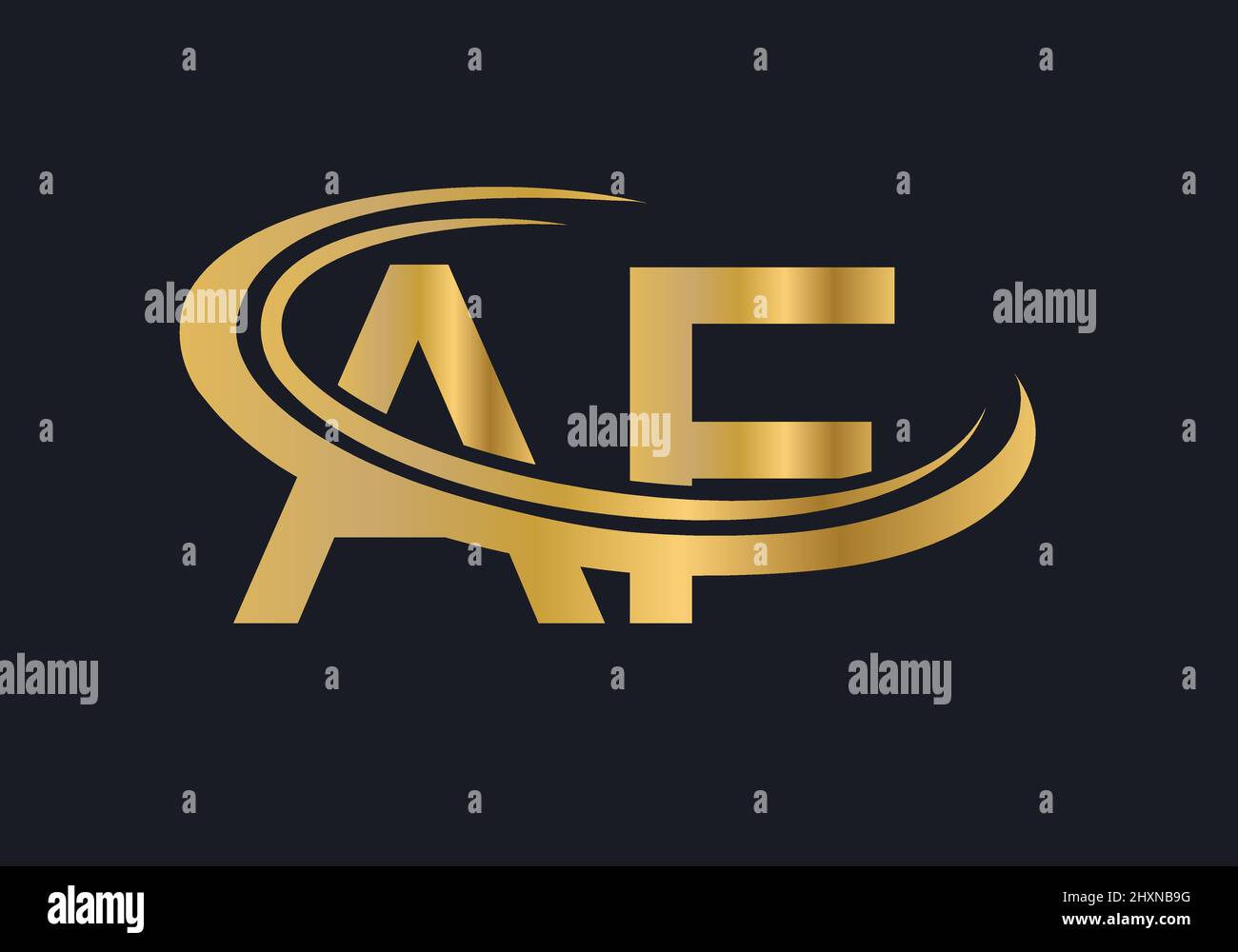 Initial Monogram Letter AF Logo Design Vector. AF Logo Design Template ...