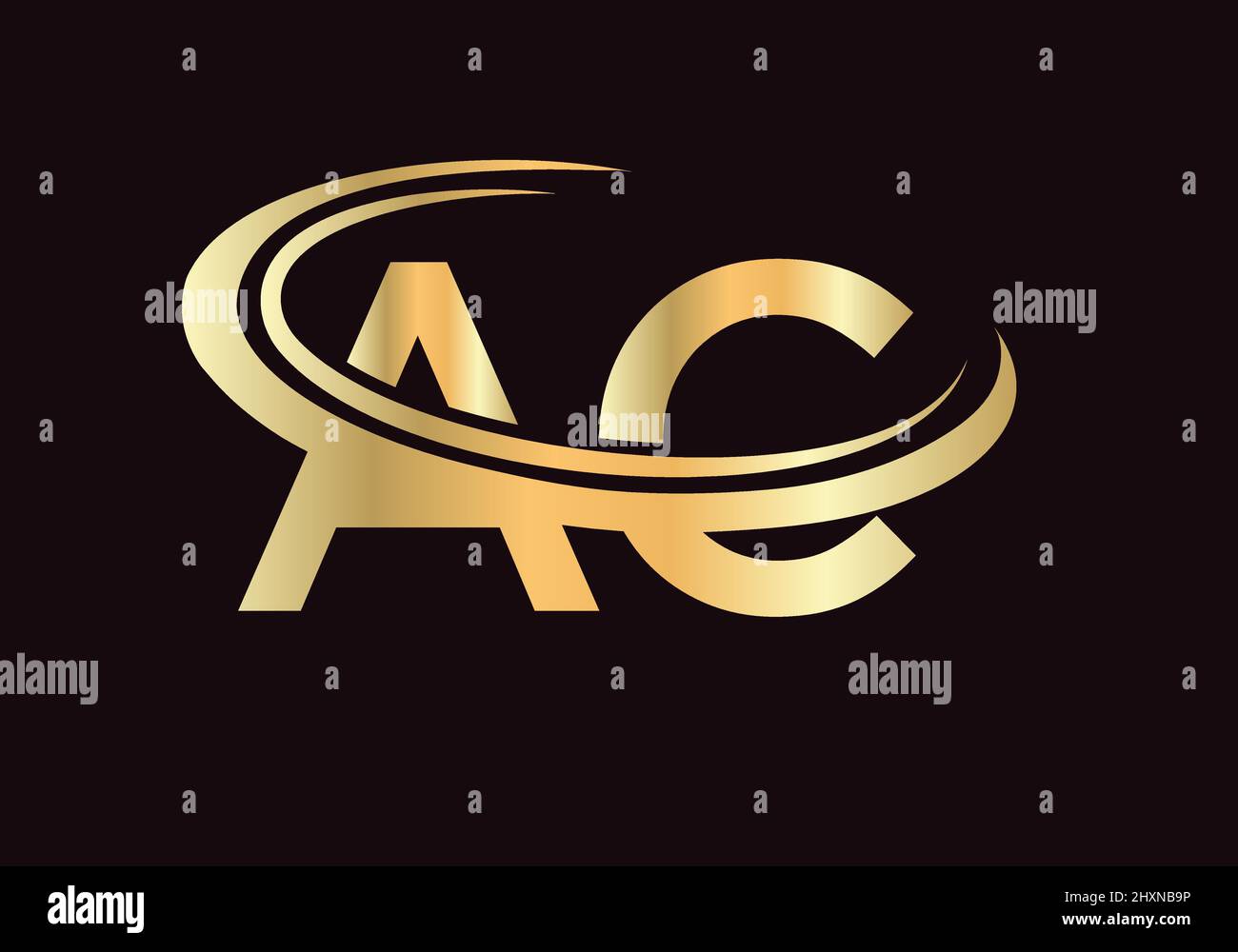 Initial Monogram Letter AC Logo Design Vector. AC Logo Design Template Stock Vector Image & Art ...