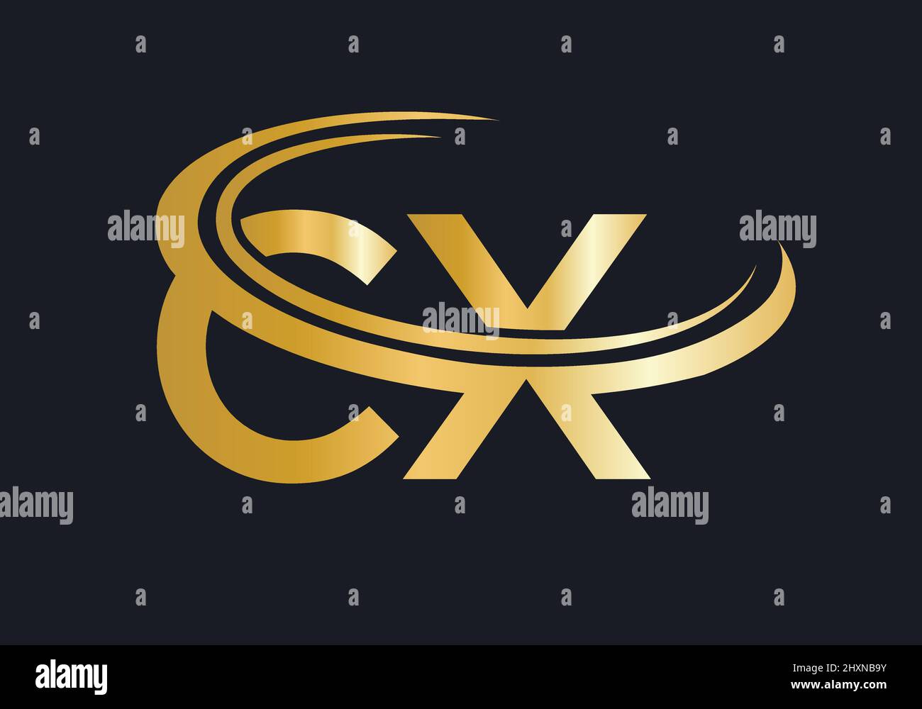 Initial Monogram Letter CX Logo Design Vector. CX Logo Design Template ...