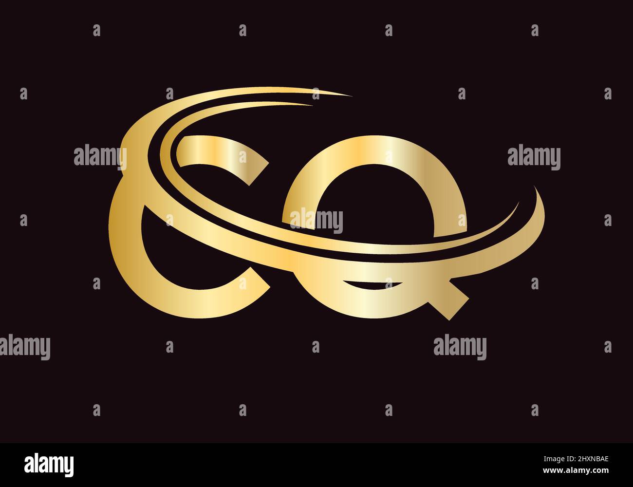 Initial Monogram Letter CQ Logo Design Vector. CQ Logo Design Template ...
