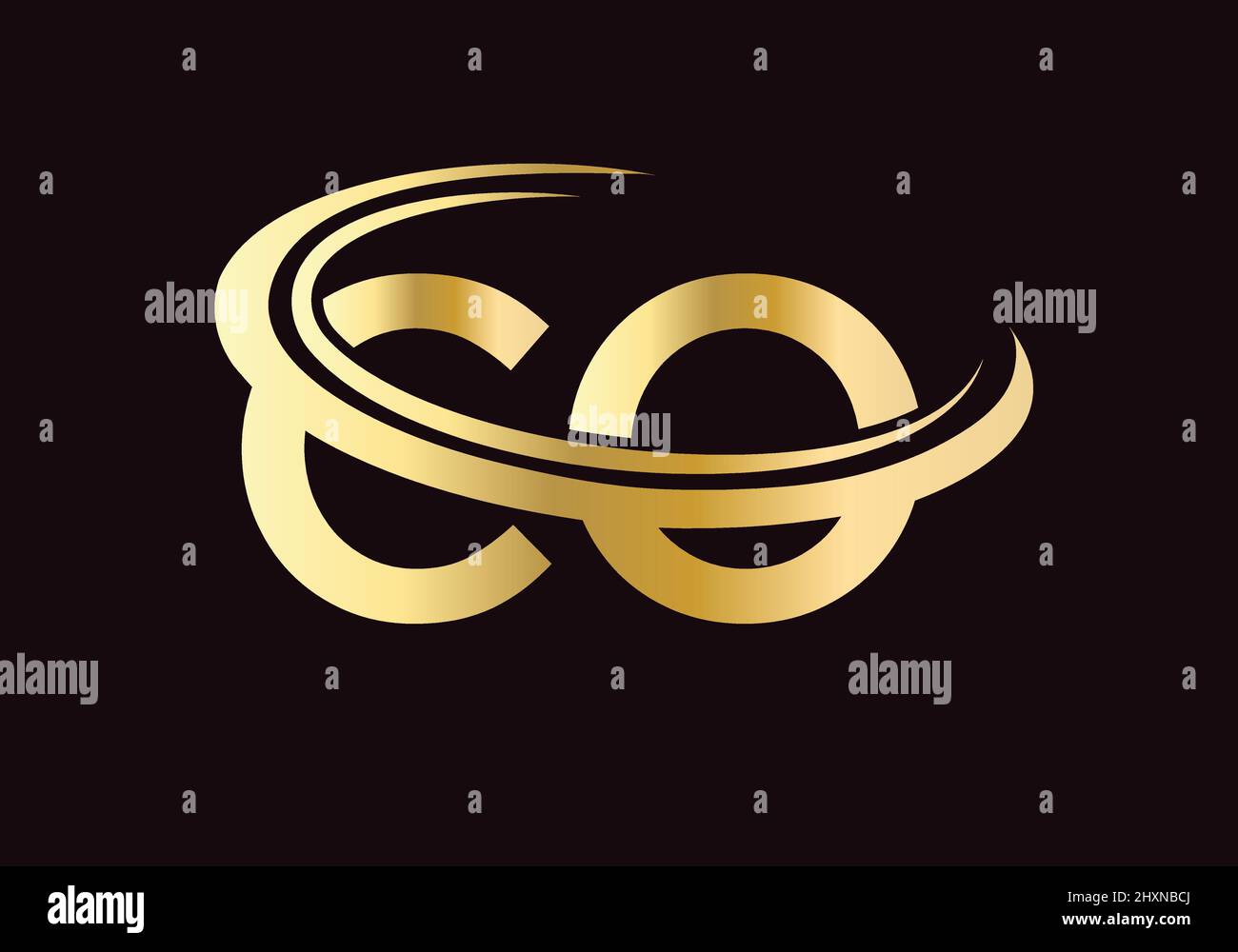 Initial Monogram Letter CO Logo Design Vector. CO Logo Design Template ...