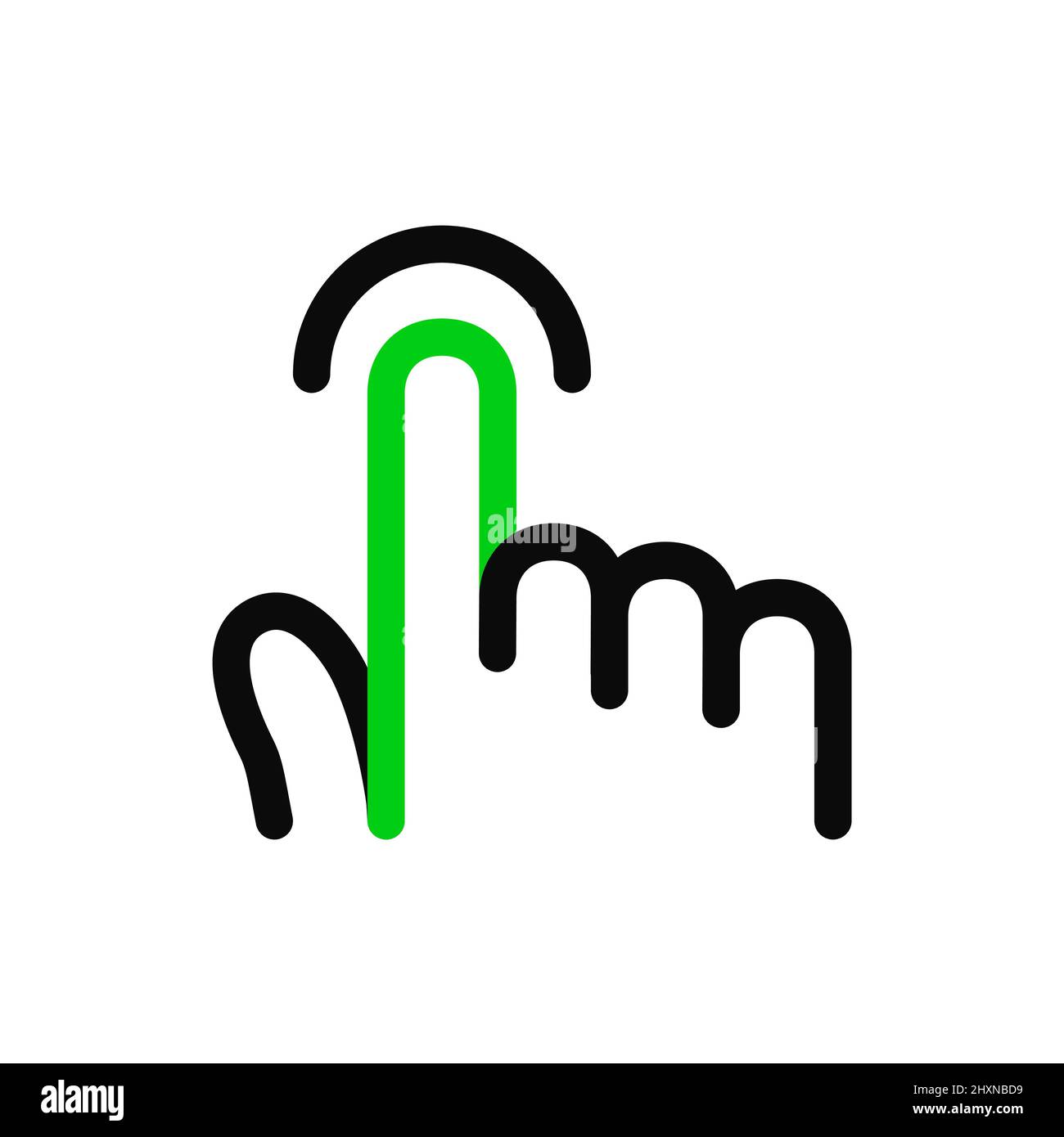 Finger tap touchpad gesture. Pixel perfect, editable stroke line art ...