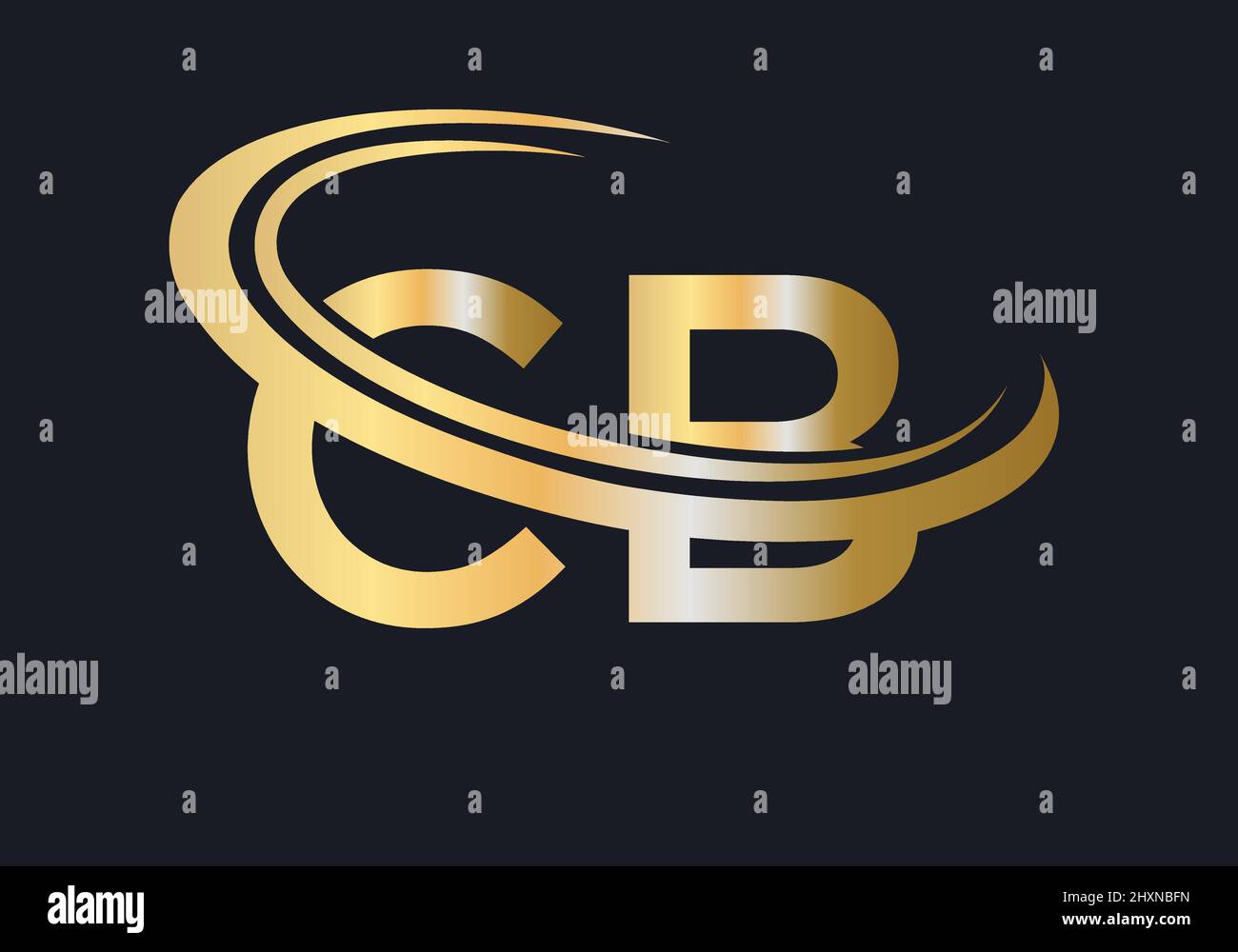 Initial Monogram Letter CB Logo Design Vector. CB Logo Design Template ...