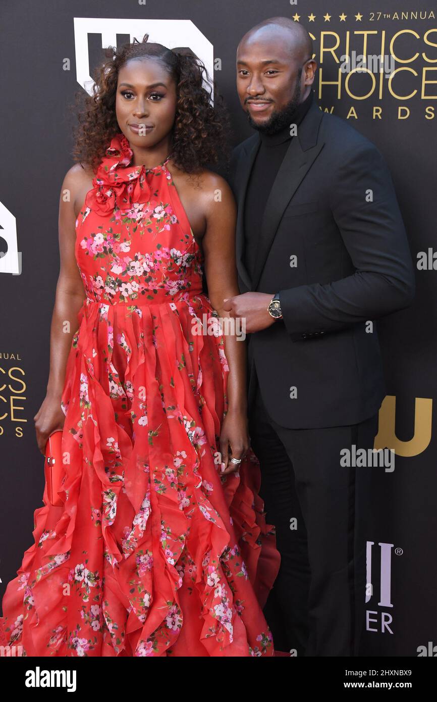 Los Angeles, CA, US, March 13, 2022, Issa Rae and Louis Diame arrive at ...