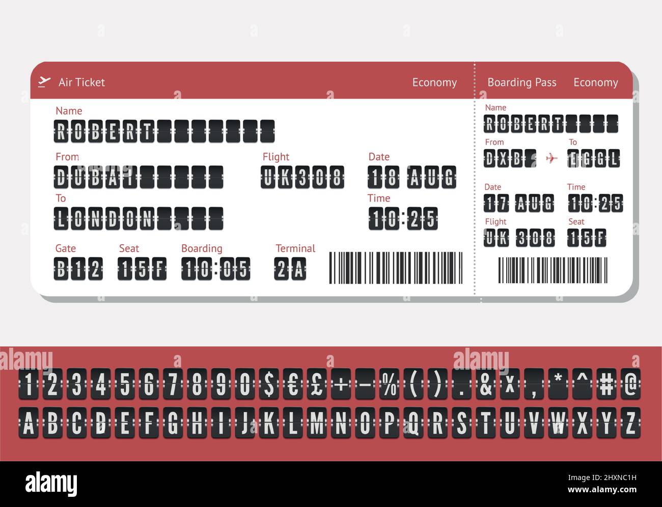 Boarding pass ticket Stock Vector Images - Alamy
