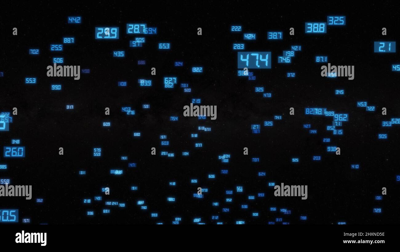 Luminous elements with numbers Stock Photo - Alamy