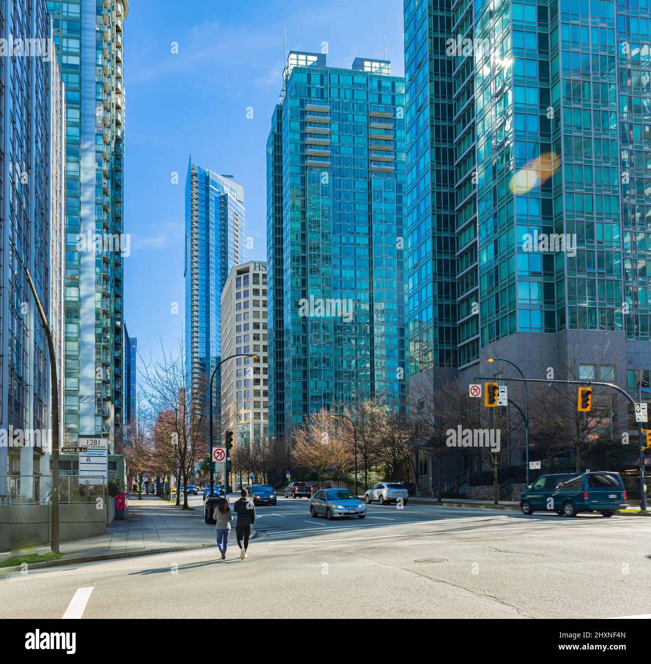 Facade detail of a modern high-rise apartment building. Abstract ...