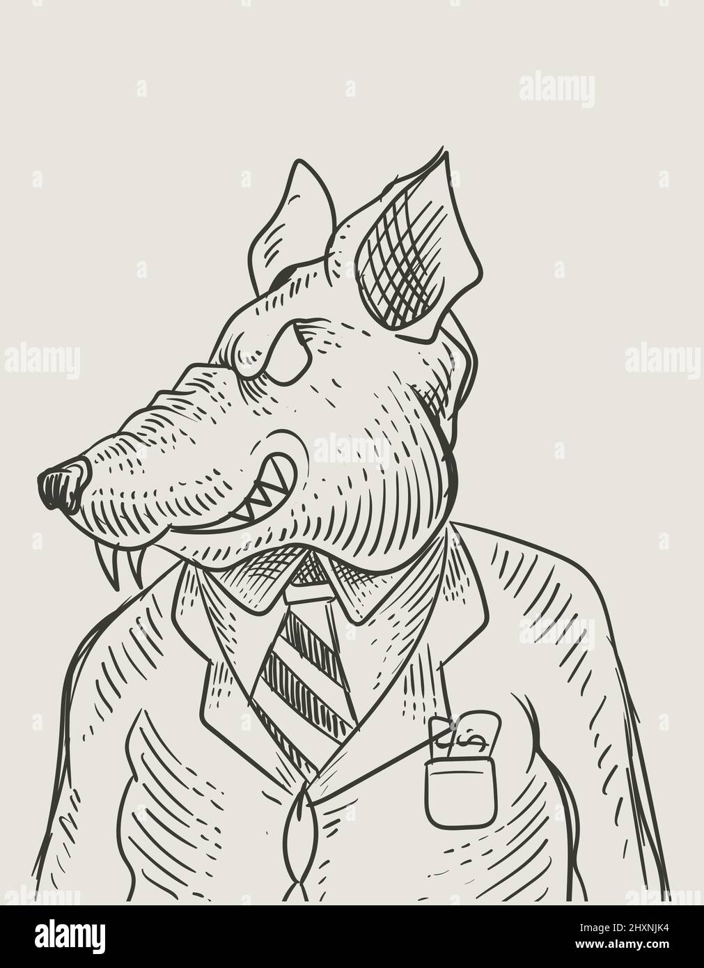 Vintage rodent drawing Stock Vector Images - Alamy