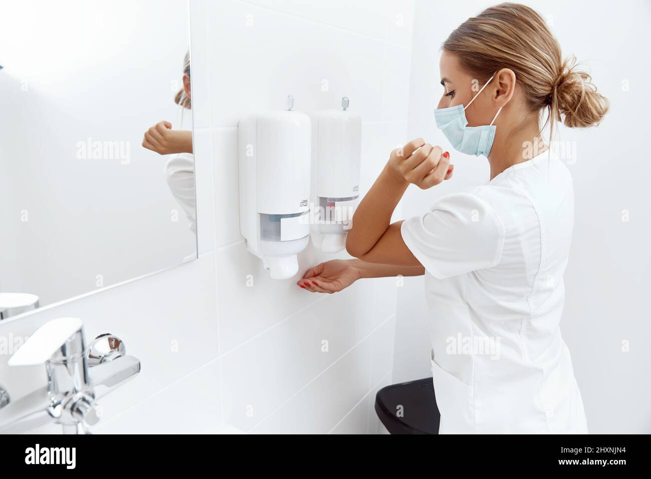 Hygiene. Cleaning Hands. Washing hands with soap Stock Photo - Alamy