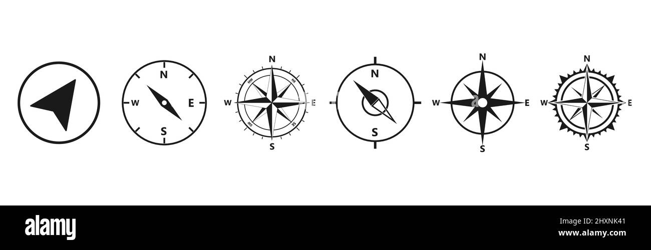 Compass icons set. Vector illustration Stock Vector Image & Art - Alamy