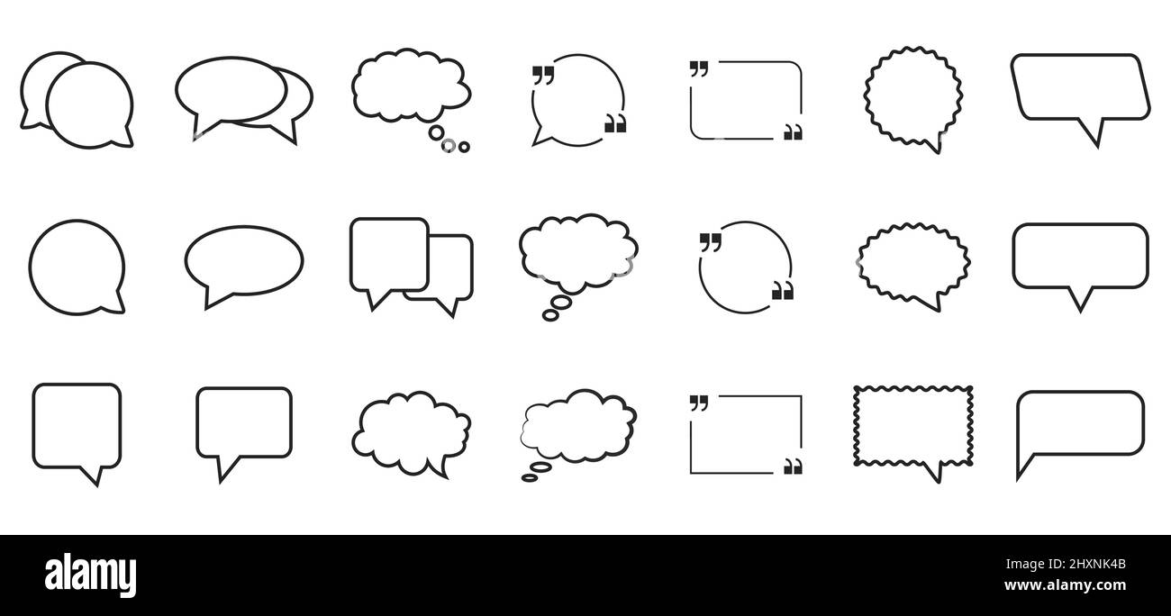 Speech Bubble Set Vector Illustration Flat Design Stock Vector Image