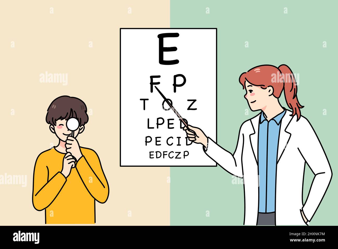 Kid ophthalmology Stock Vector Images - Alamy