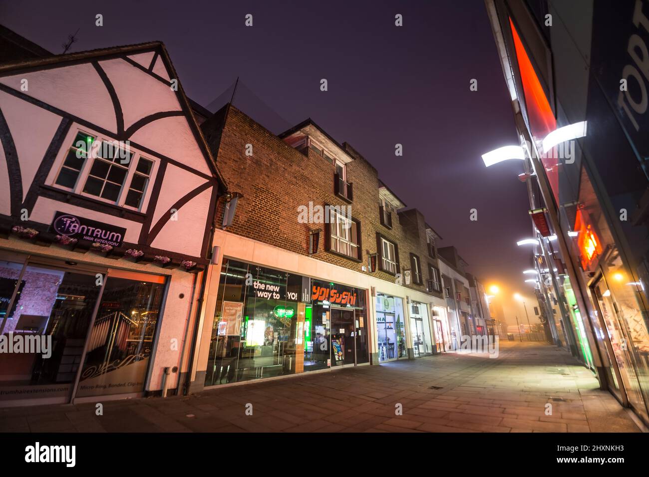 Friary Street at night Guildford Surrey England Europe Stock Photo - Alamy