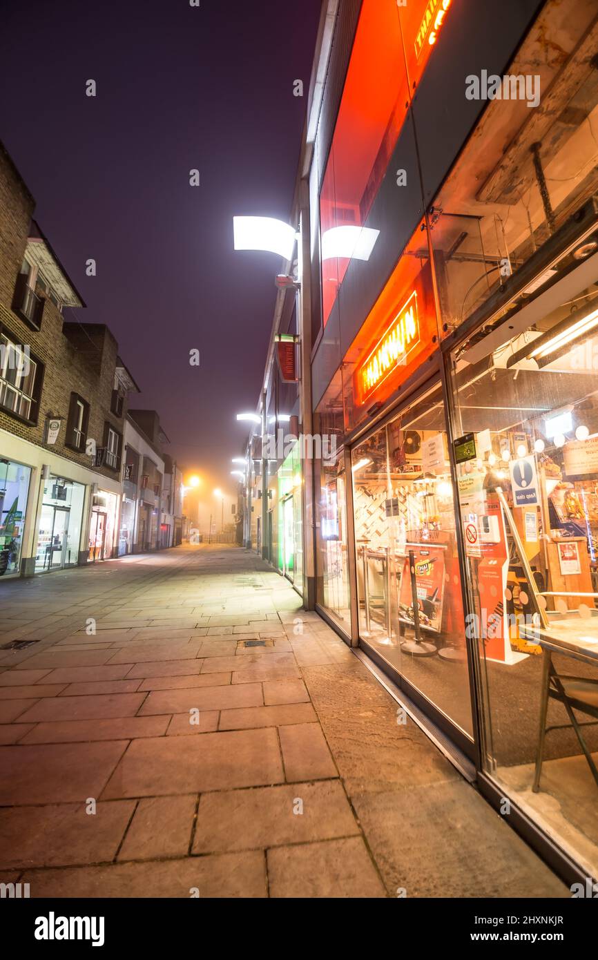Friary Street at night Guildford Surrey England Europe Stock Photo - Alamy