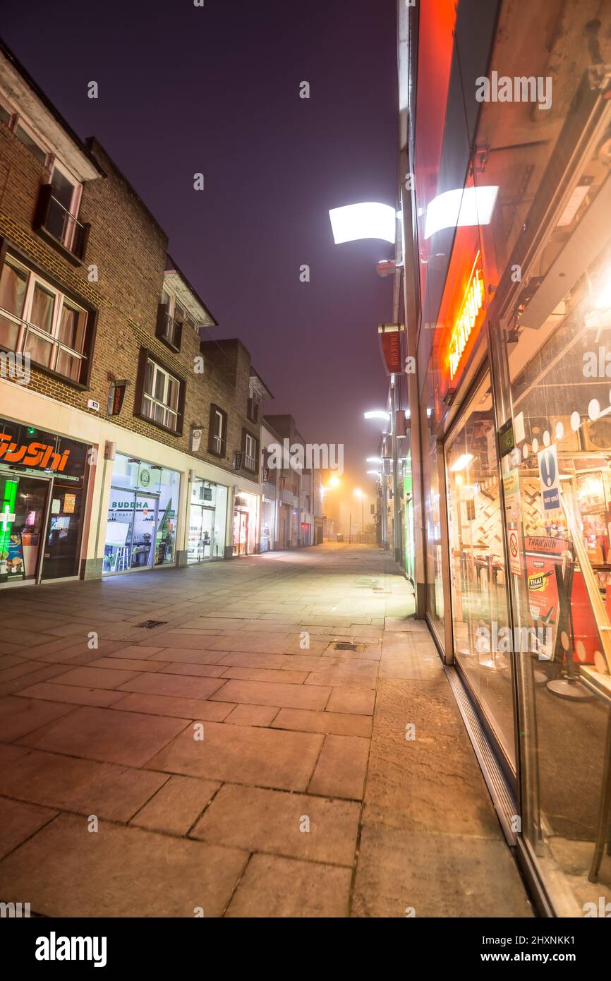 Friary Street at night Guildford Surrey England Europe Stock Photo - Alamy