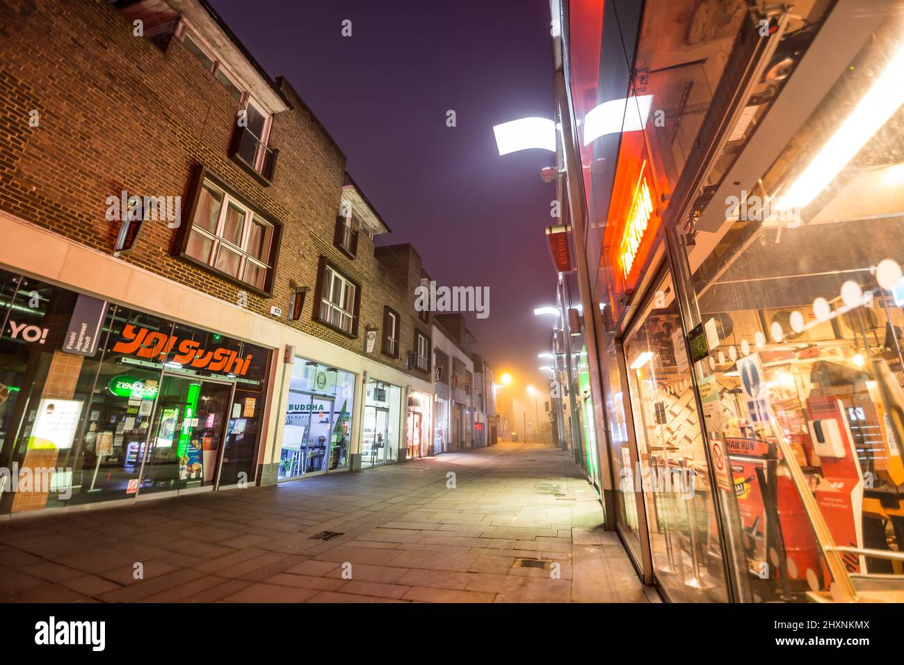 Friary Street at night Guildford Surrey England Europe Stock Photo - Alamy