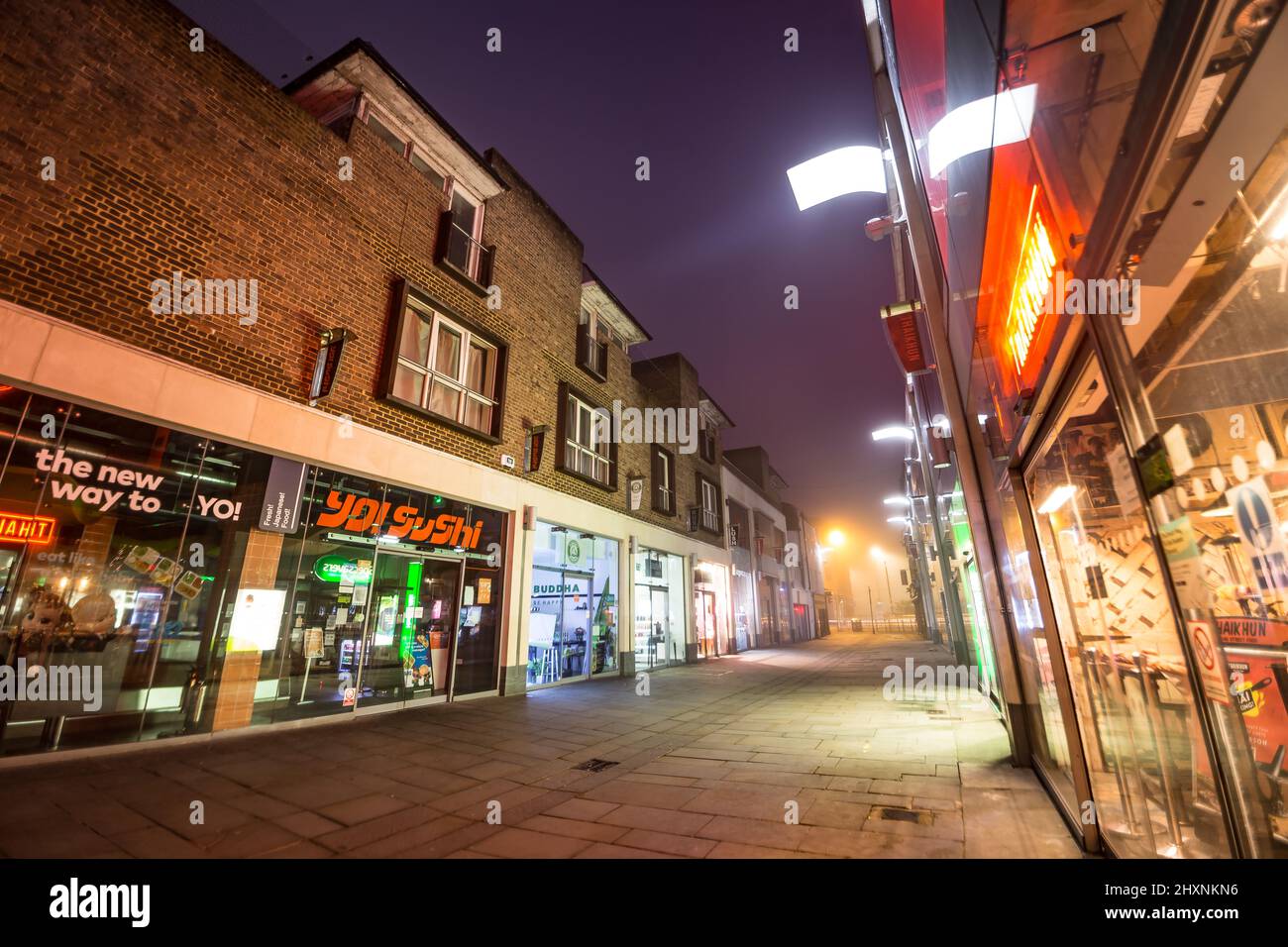 Friary Street at night Guildford Surrey England Europe Stock Photo - Alamy