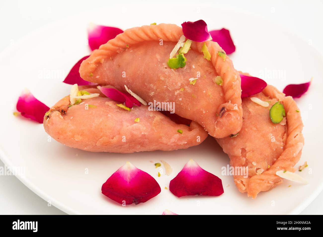 Rose Gujia Mithai Also Called Gulabi Gujiya, Pirukiya, Pirukia ...