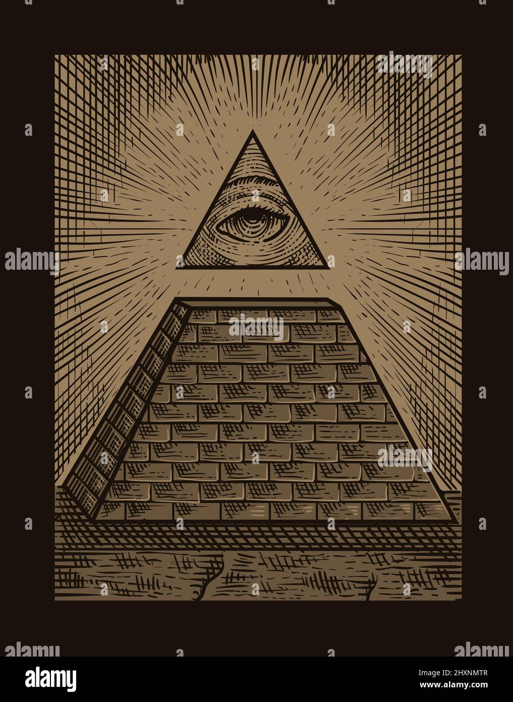 Illuminati Pyramid Drawing