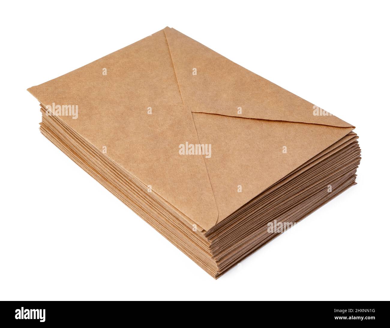 Brown craft envelope isolated on white background Stock Photo - Alamy