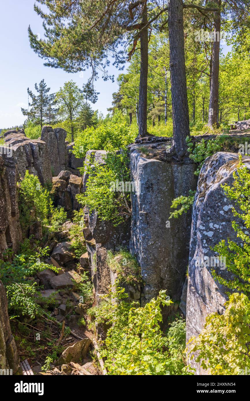 Rock pillar formation in lush hi-res stock photography and images - Alamy