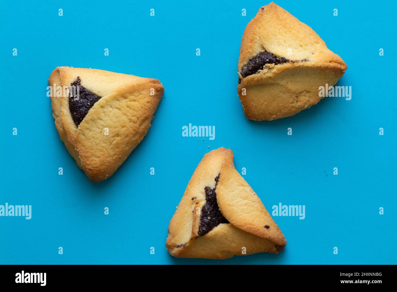 Haman ears - a traditional Jewish dish made from crispy dough stuffed ...