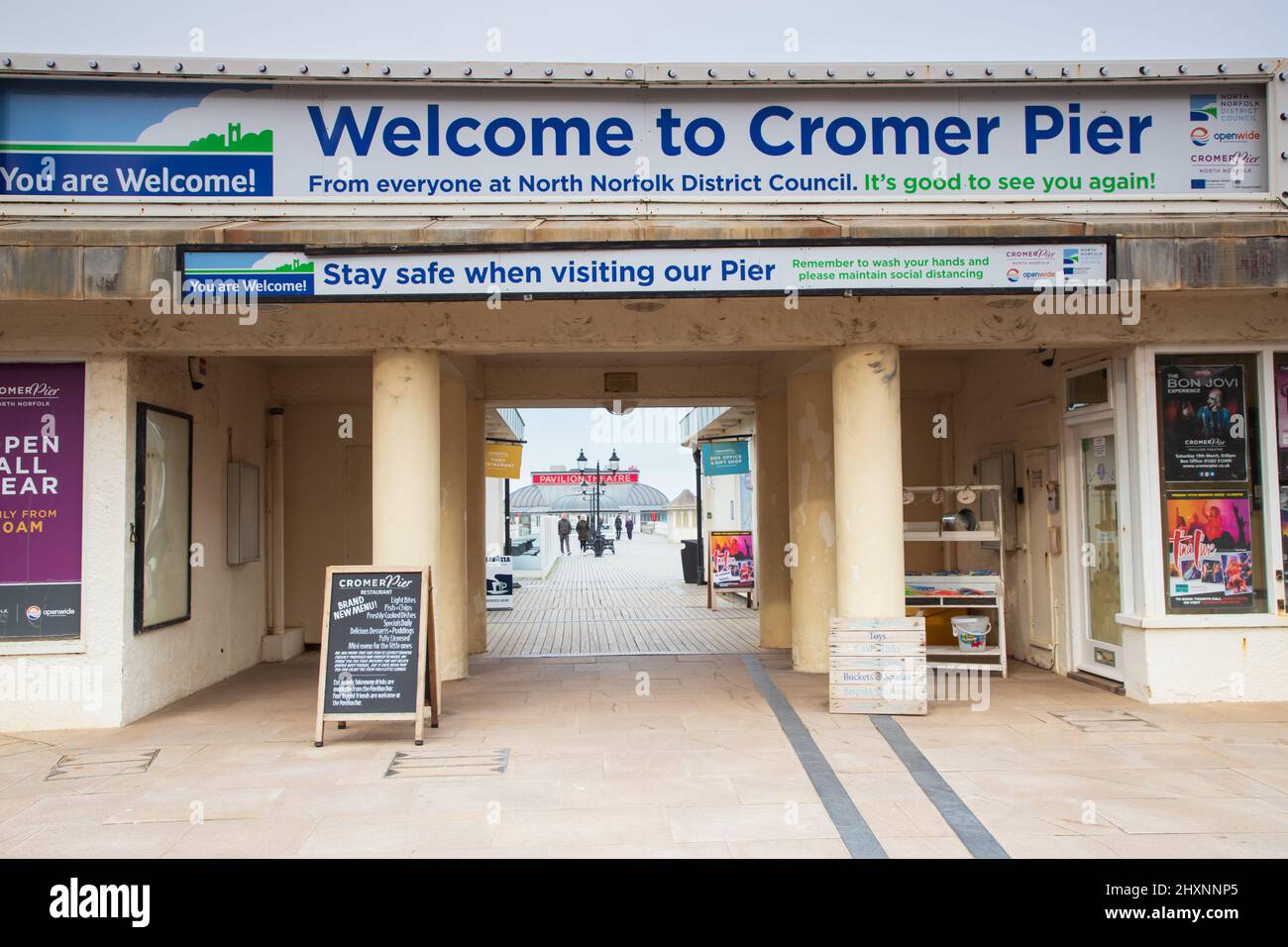 Cromer Pier front entance, North Norfolk, UK Stock Photo - Alamy