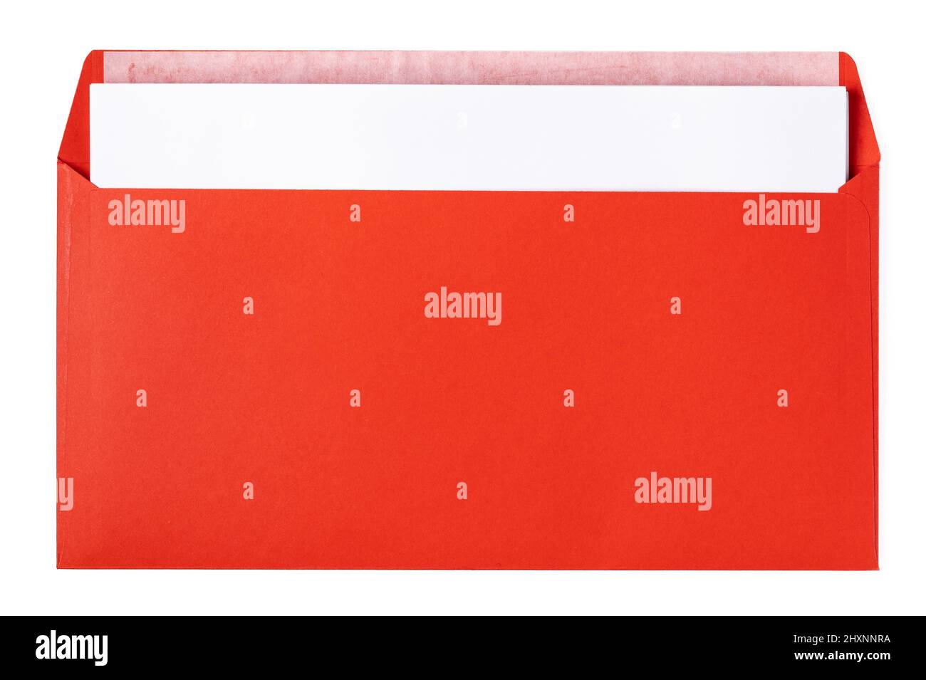 Blank red envelope isolated on white background Stock Photo - Alamy