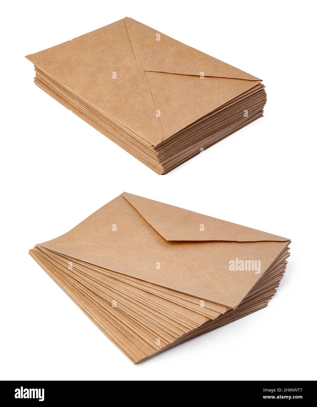 Brown craft envelope isolated on white background Stock Photo - Alamy