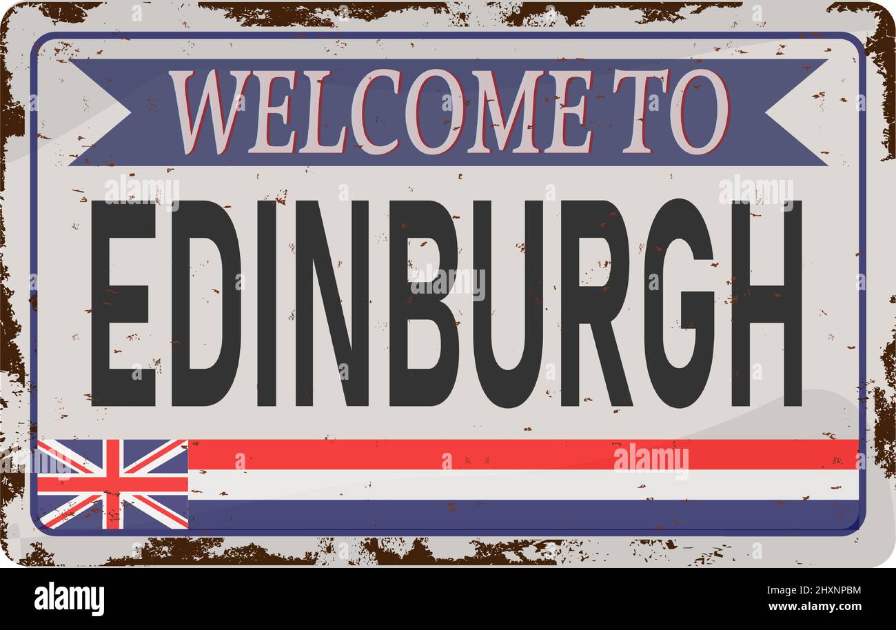Edinburgh road sign isolated on white background Stock Vector Image ...