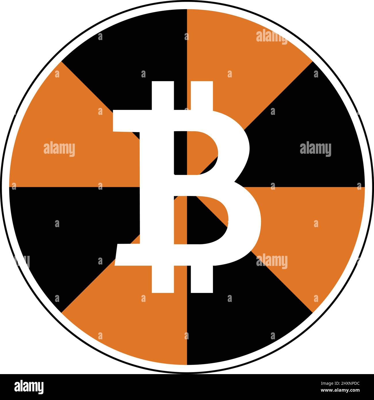 bitcoin round flat logo symbol vector illustration Stock Vector Image ...