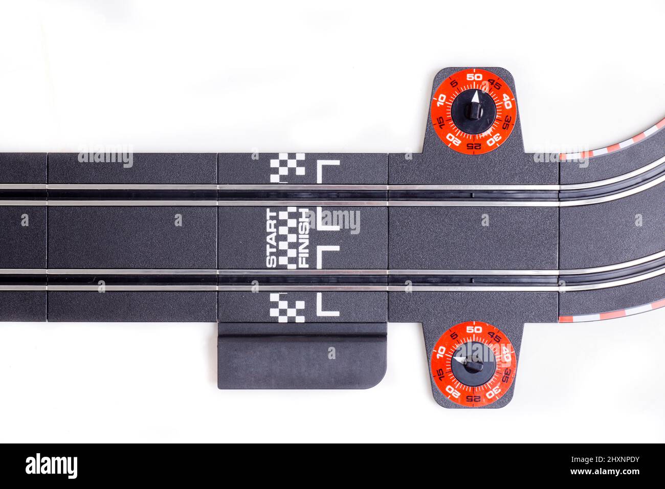 scalextric circuit with looping, 1/43 scale Stock Photo - Alamy