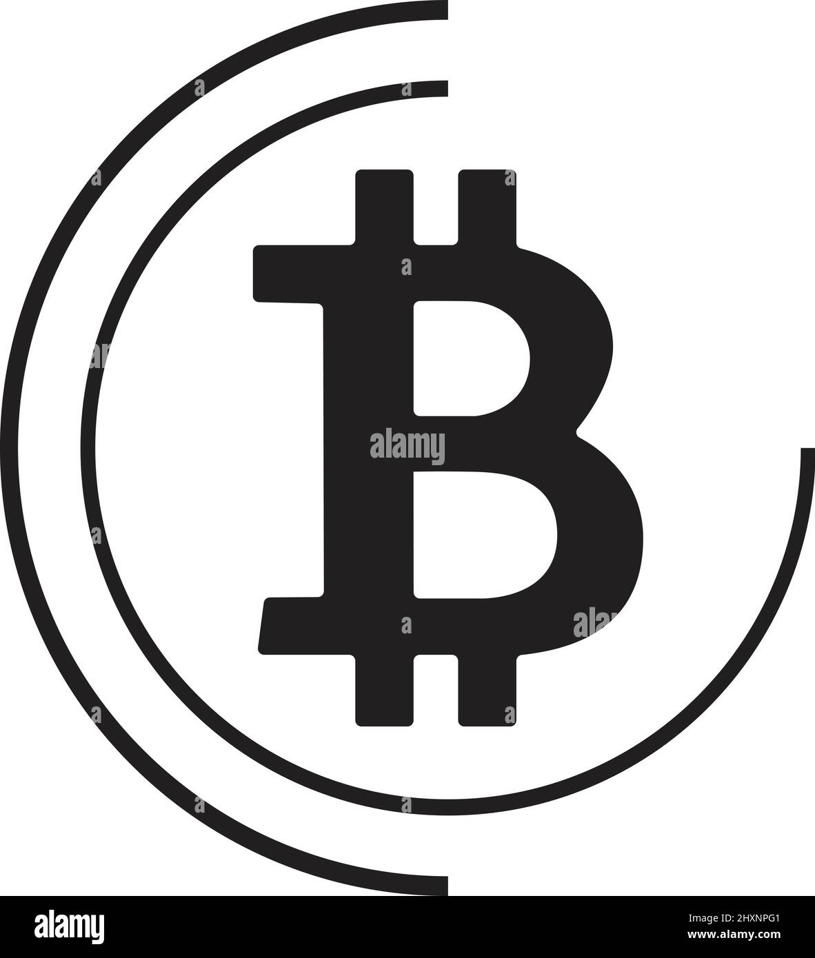 bitcoin round flat logo symbol vector illustration Stock Vector Image ...