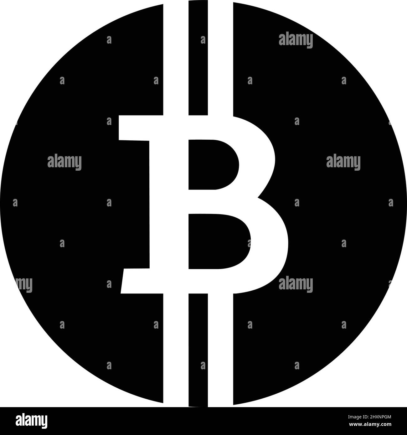 bitcoin round flat logo symbol vector illustration Stock Vector Image ...