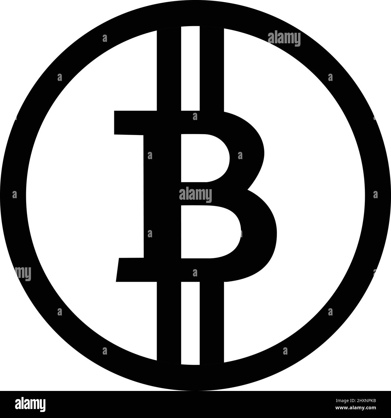 bitcoin round flat logo symbol vector illustration Stock Vector Image ...
